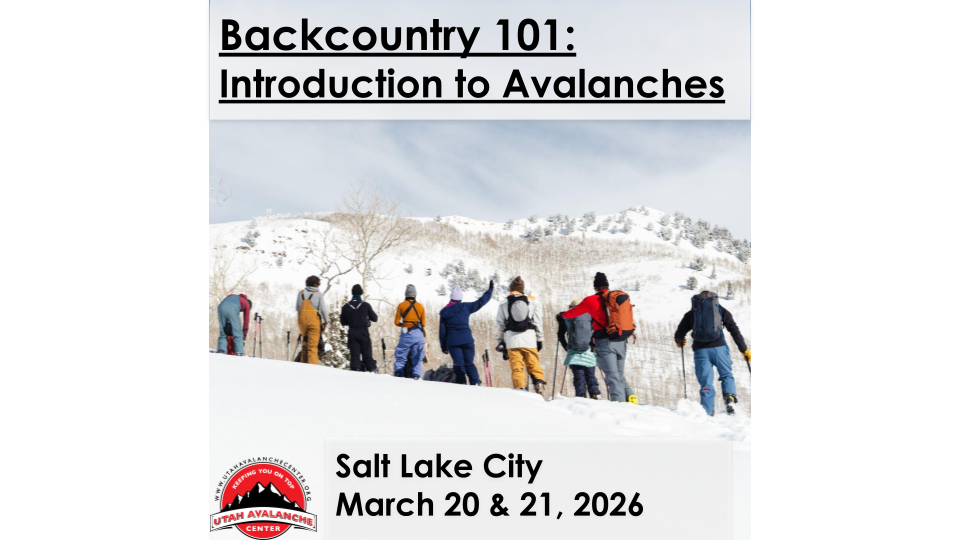Backcountry 101: Introduction to Avalanches | SLC | March 20 & 21, 202 ...