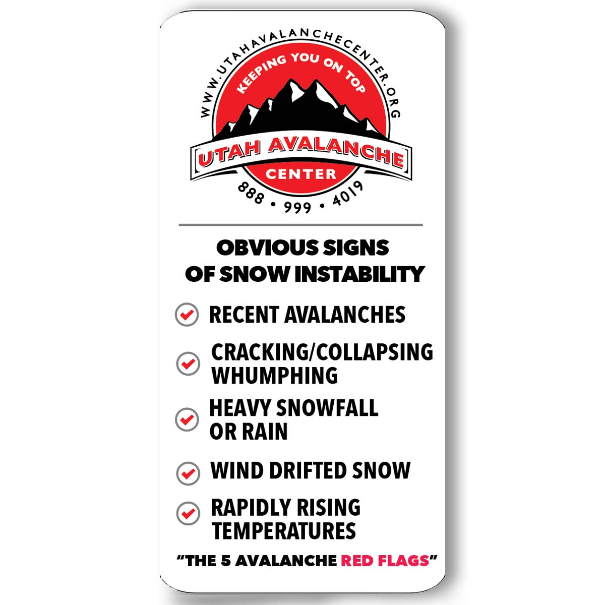 Avalanche Safety Sticker – utahavalanchecenter